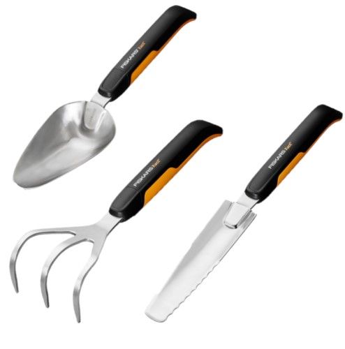 Fiskars Xact Stainless Steel 3-Piece Garden Weeder / Digging Tool Set
