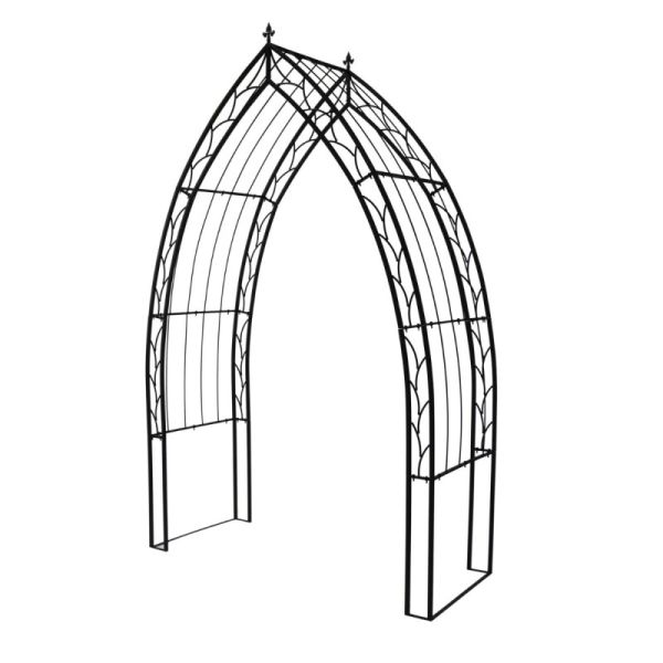 Takasho Garden Metal Arch Cathedral Black TK55127