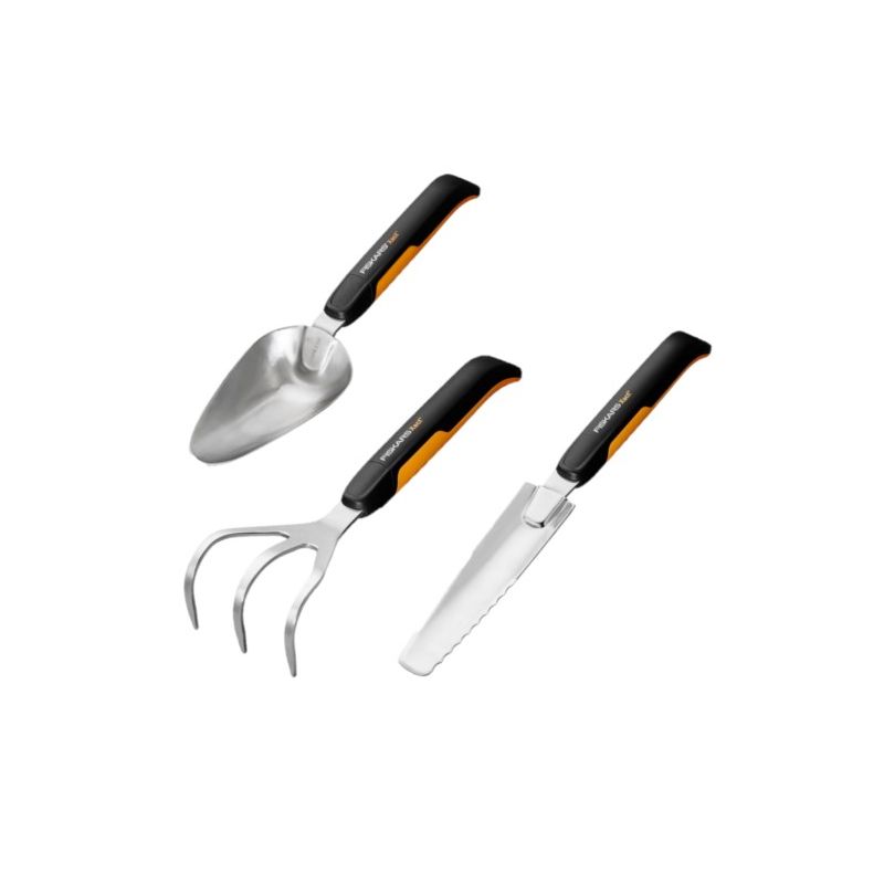 Fiskars Xact Stainless Steel 3-Piece Garden Weeder / Digging Tool Set