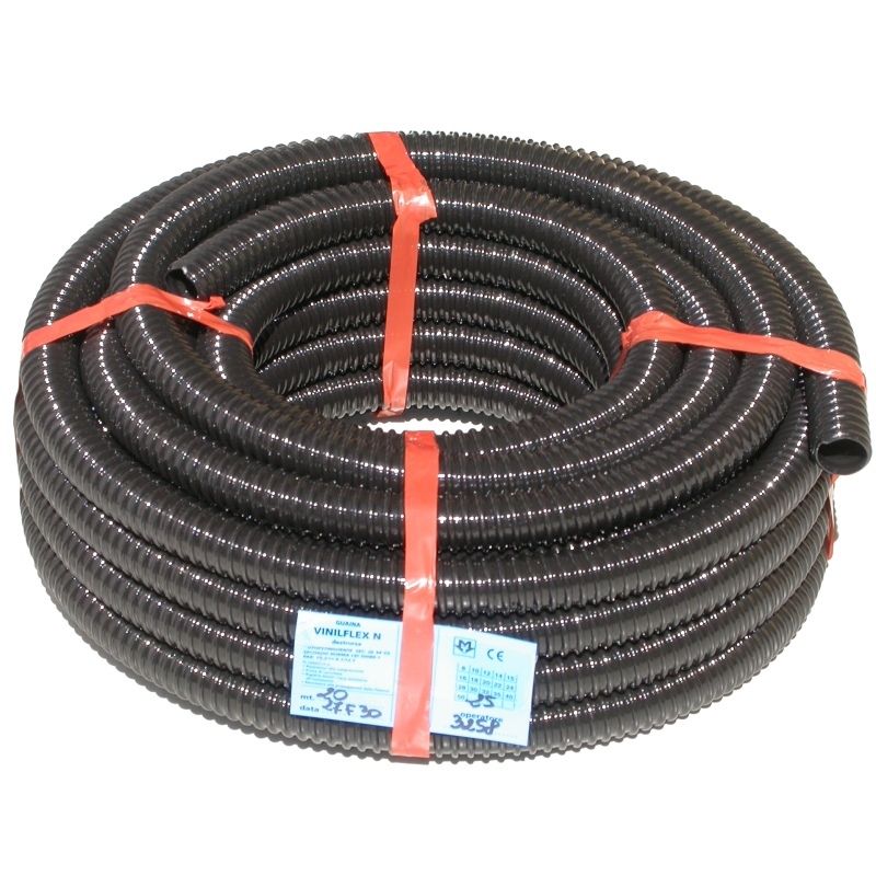 25mm Spiral Ribbed Tubing - Pond Pump Hose (Vinilflex N) - 20m roll