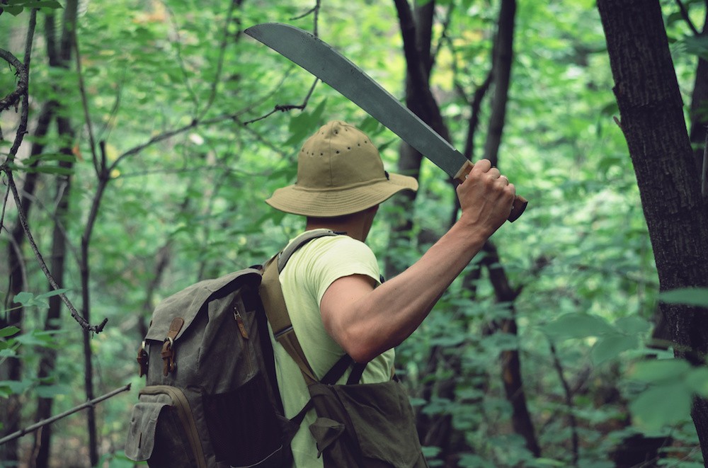 2) Cut in front of yourself.